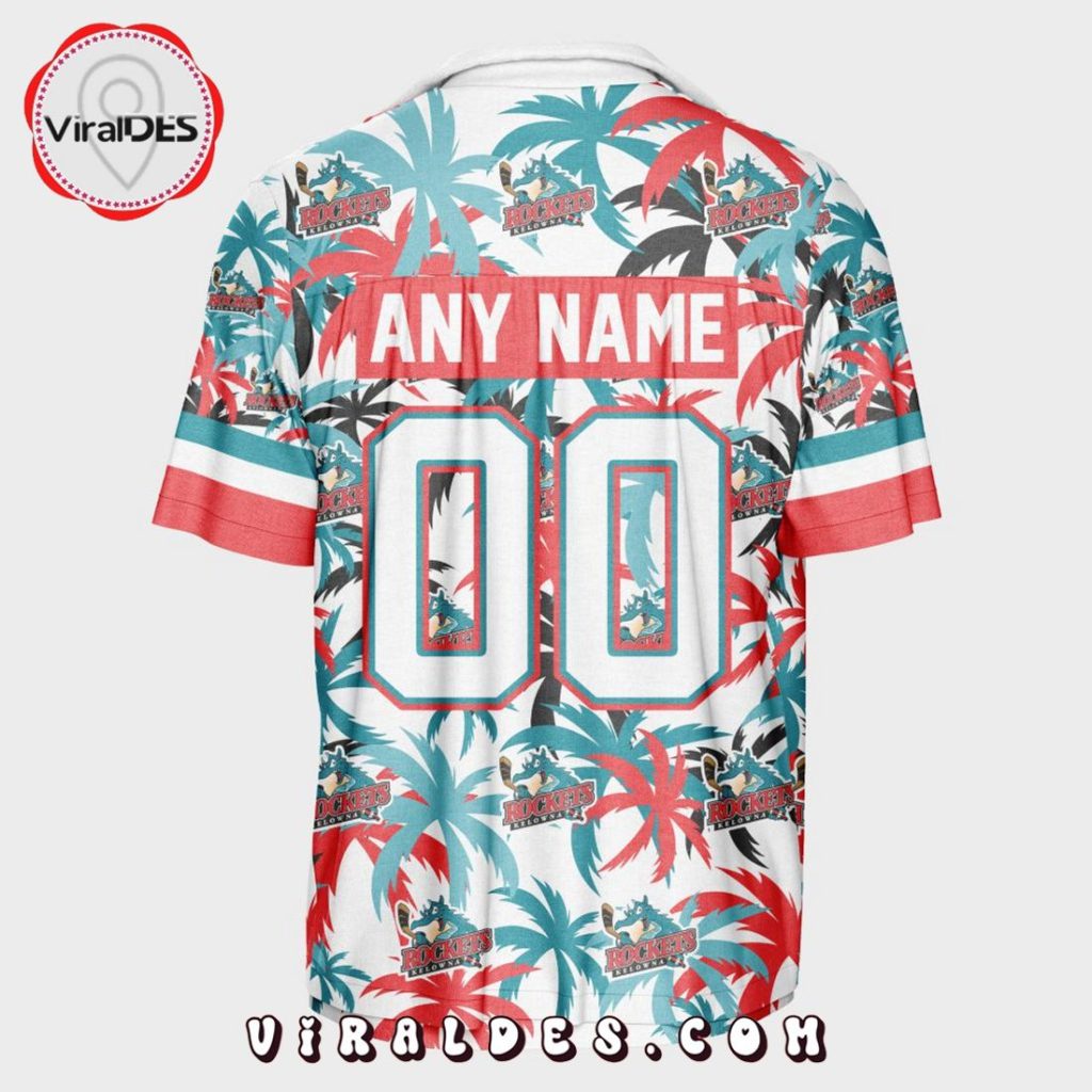 Custom Kelowna Rockets Using Away Jersey Color Hawaiian Shirt ...
