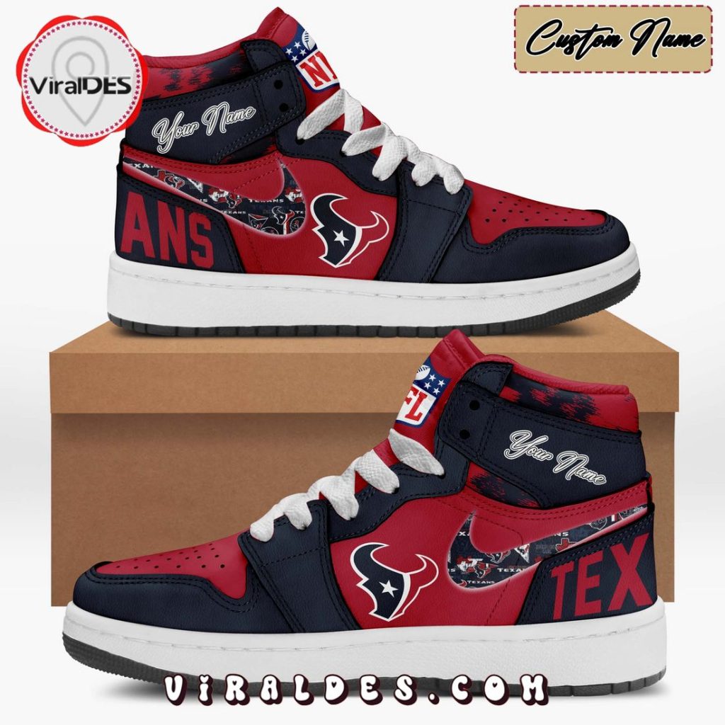Special Custom Houston Texans 2024 Red Air Jordan 1 - Viraldes Store