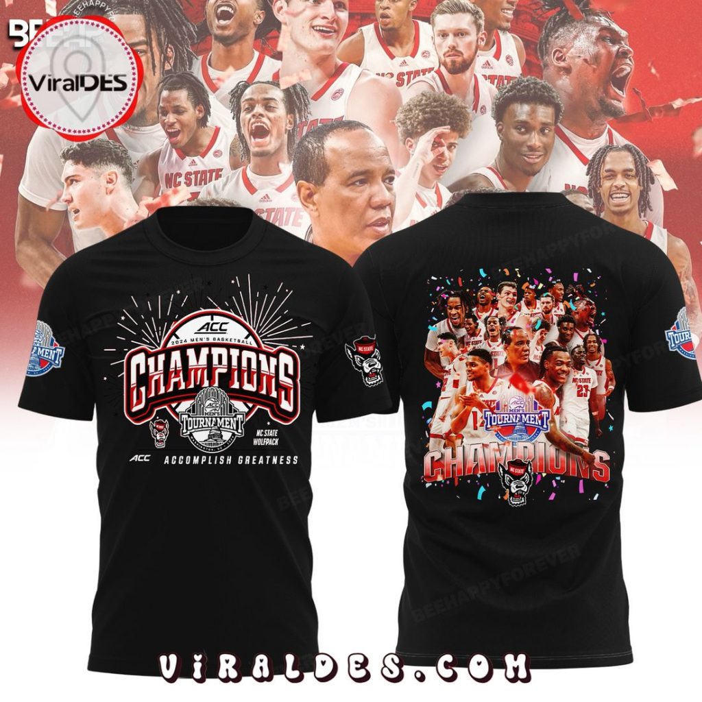 NC State Wolfpack 2024 ACC Men’s Tournament Champions Black Hoodie - Viraldes Store