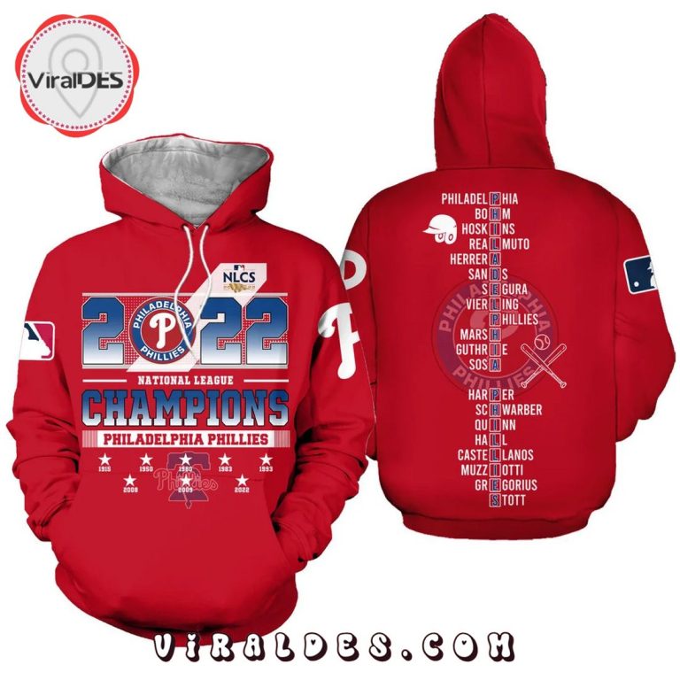 2023 Philadelphia Phillies NL East Division Champions Red Baseball Jersey - Viraldes Store