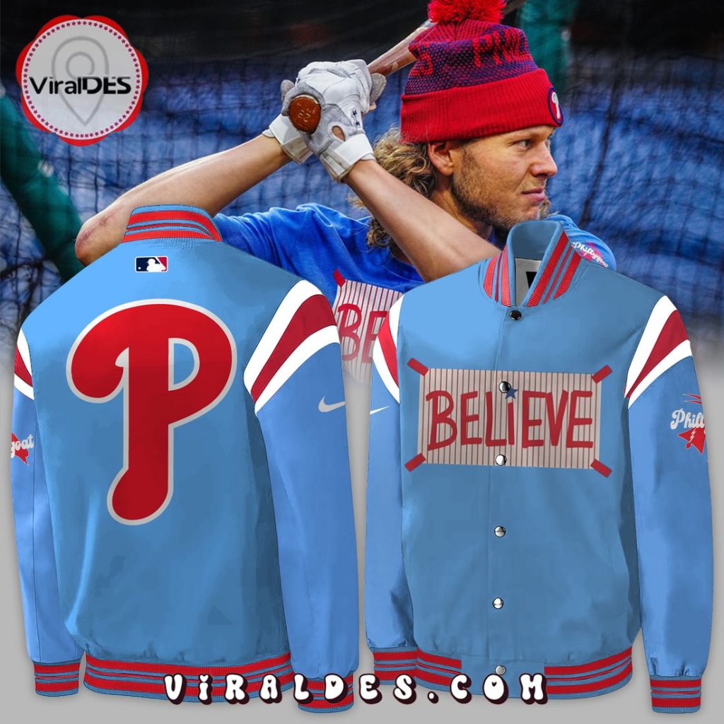 Philadelphia Phillies Believe Blue Baseball Jacket, Jogger, Cap ...