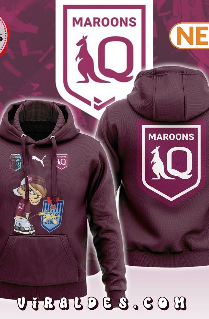 Introducing the Premium QLD Queensland Maroons Limited Tee Hoodie