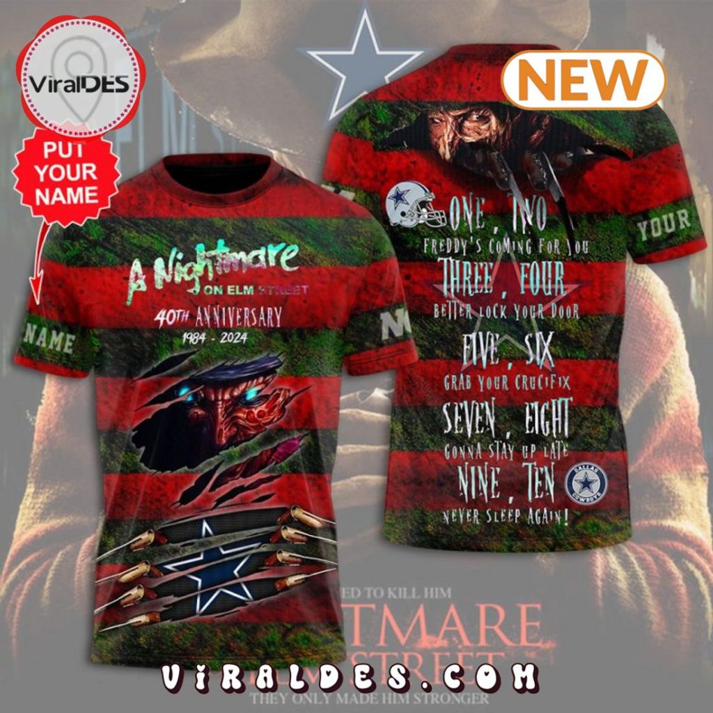 Personalized Freddy Krueger x Dallas Cowboys Shirt - Viraldes Store