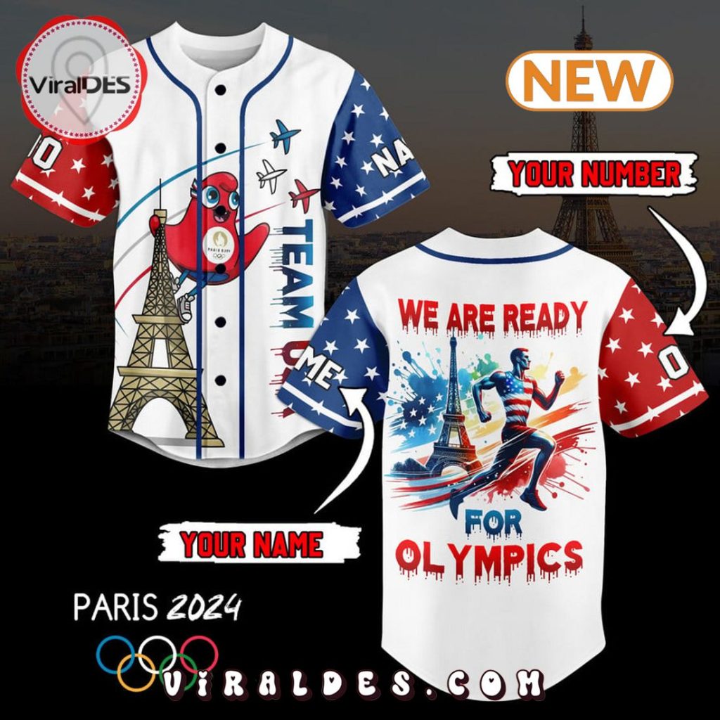 USA Team Get Ready Paris 2024 Olympics Baseball Jersey - Viraldes Store
