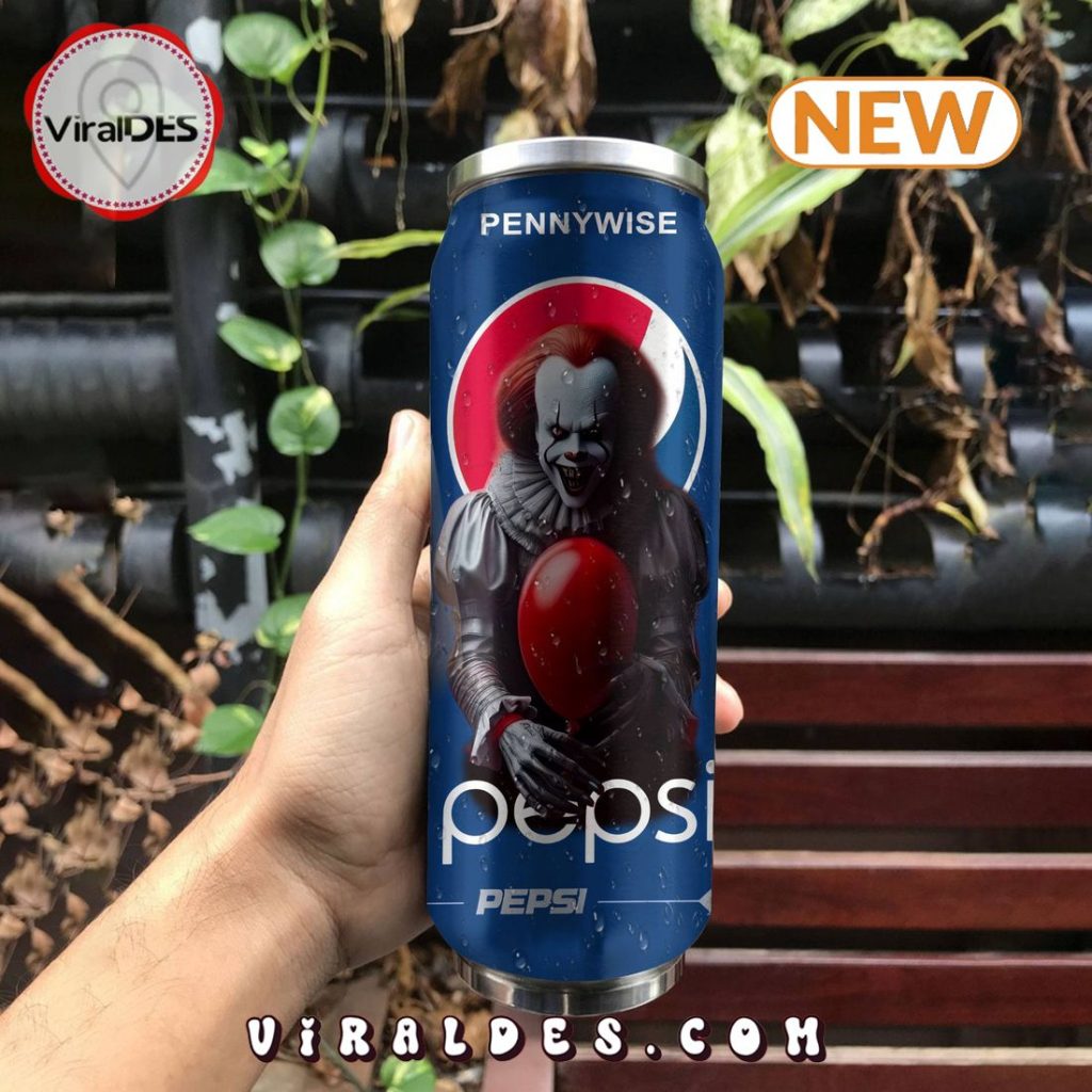 Pepsi Drink Pennywise Halloween Tumbler Can - Viraldes Store