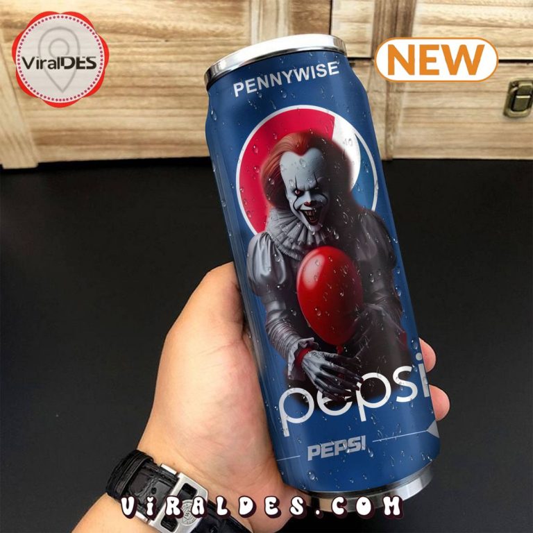 Pepsi Drink Pennywise Halloween Tumbler Can - Viraldes Store