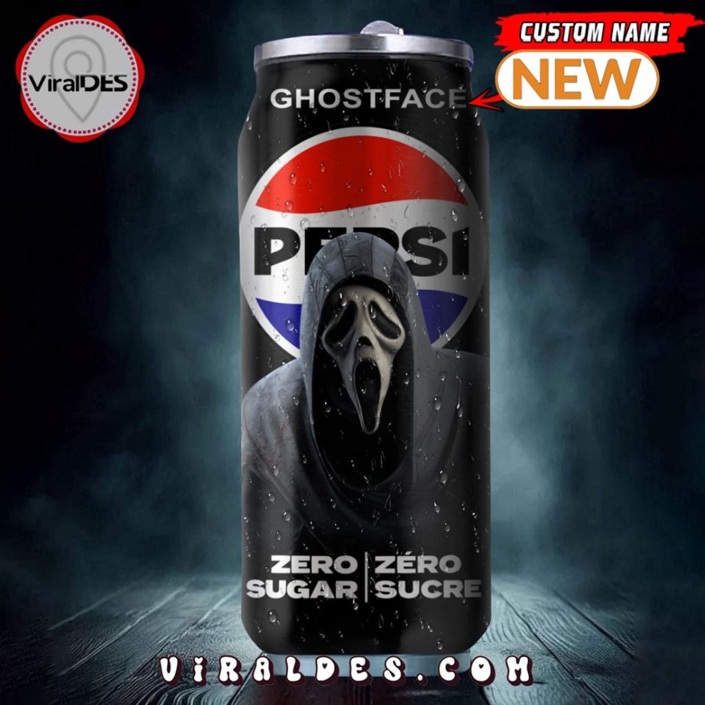 Pepsi Zero Drink Ghostface Halloween Tumbler Can - Viraldes Store