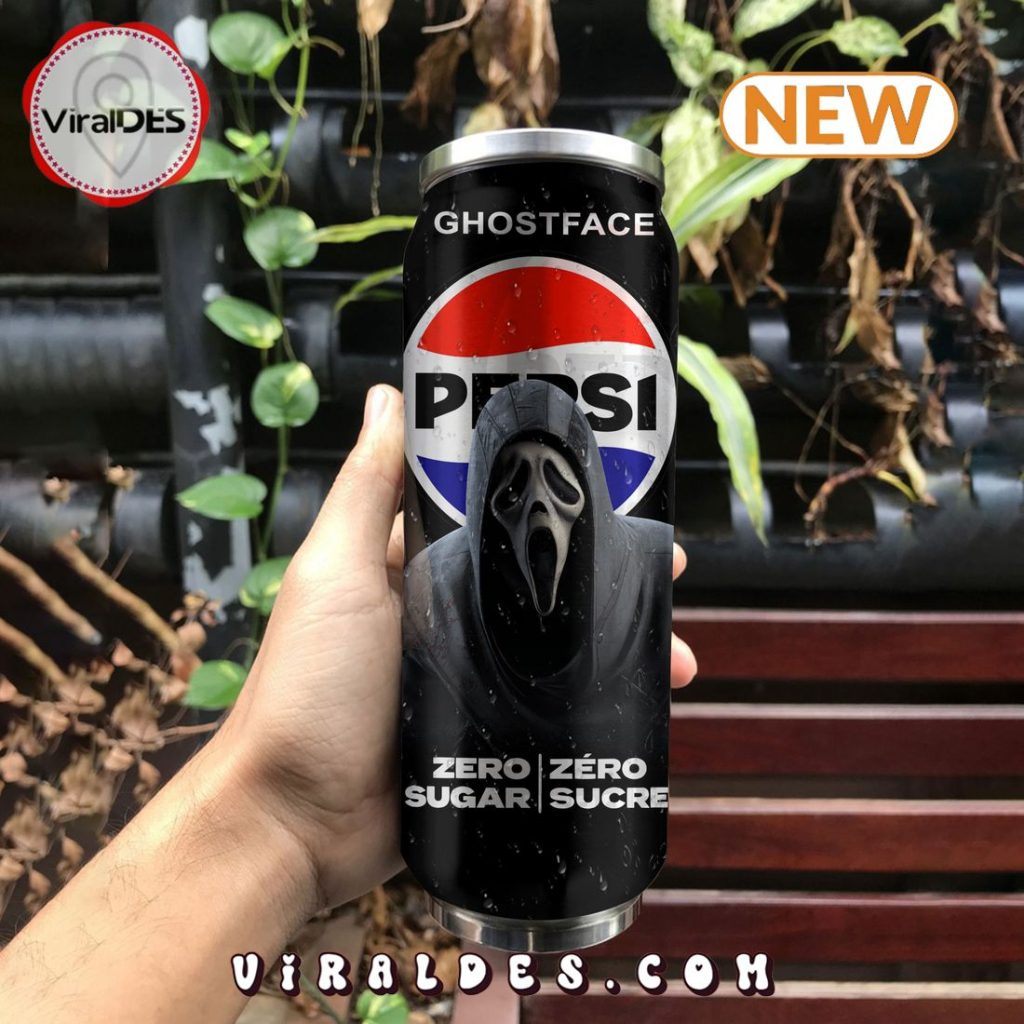 Pepsi Zero Drink Ghostface Halloween Tumbler Can - Viraldes Store