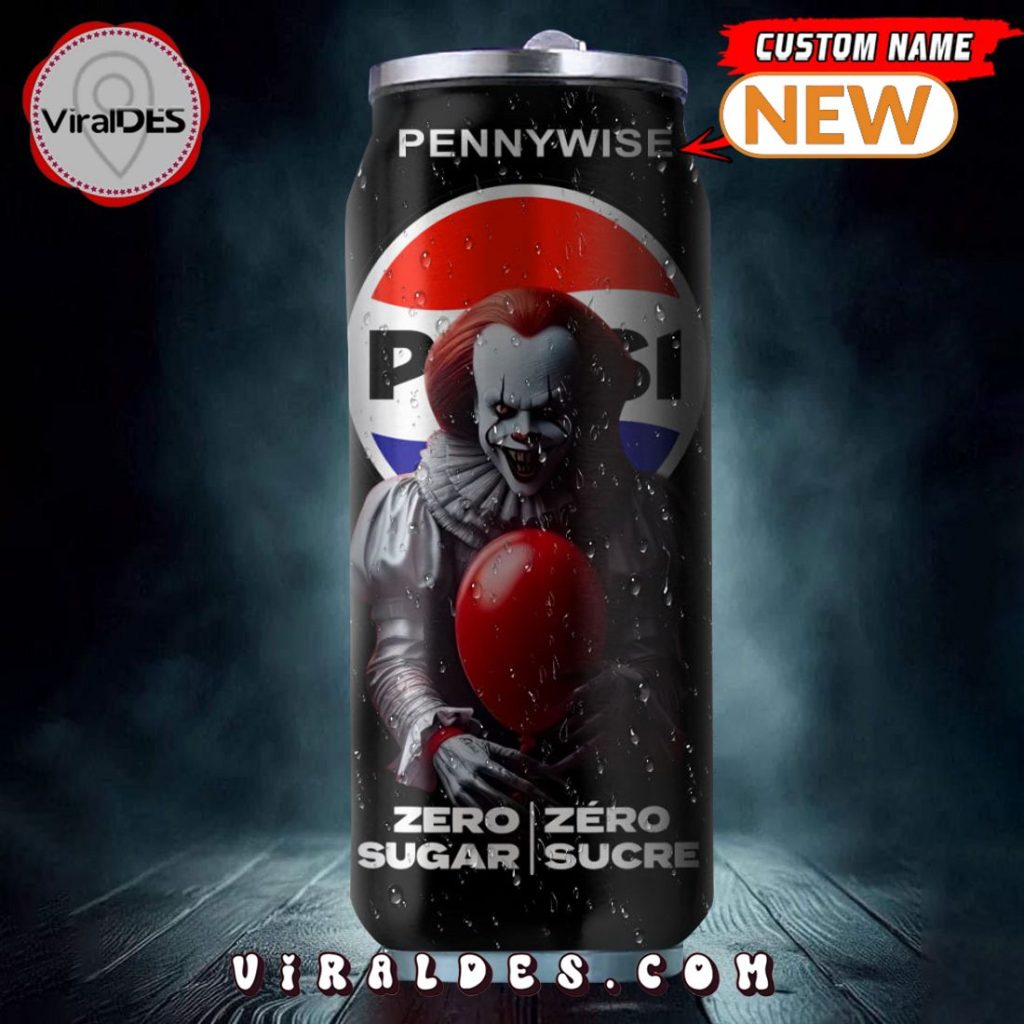 Pepsi Zero Drink Pennywise Halloween Tumbler Can - Viraldes Store