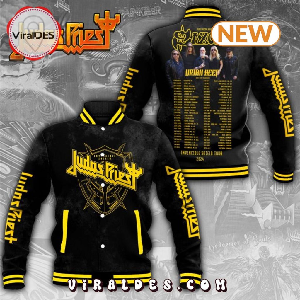Judas Priest Invincible Shield Tour 2024 Baseball Jacket - Viraldes Store