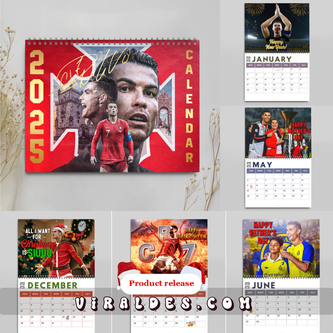 Cristiano Ronaldo Signatures 2025 New Year Calendar - Viraldes Store