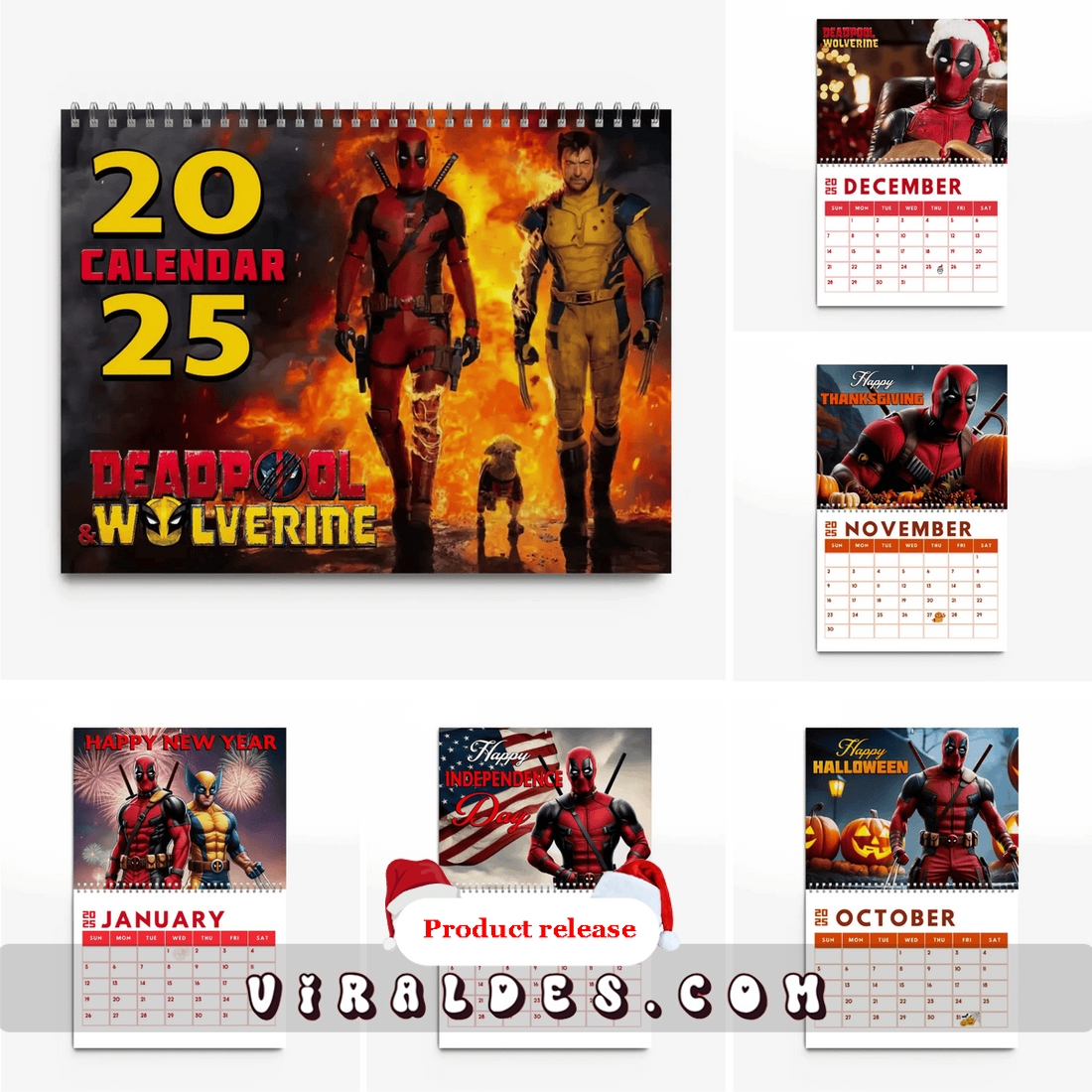Deadpool & Wolverine 2025 New Year Calendar - Viraldes Store Deadpool & Wolverine 2025 New Year Calendar - Viraldes Store