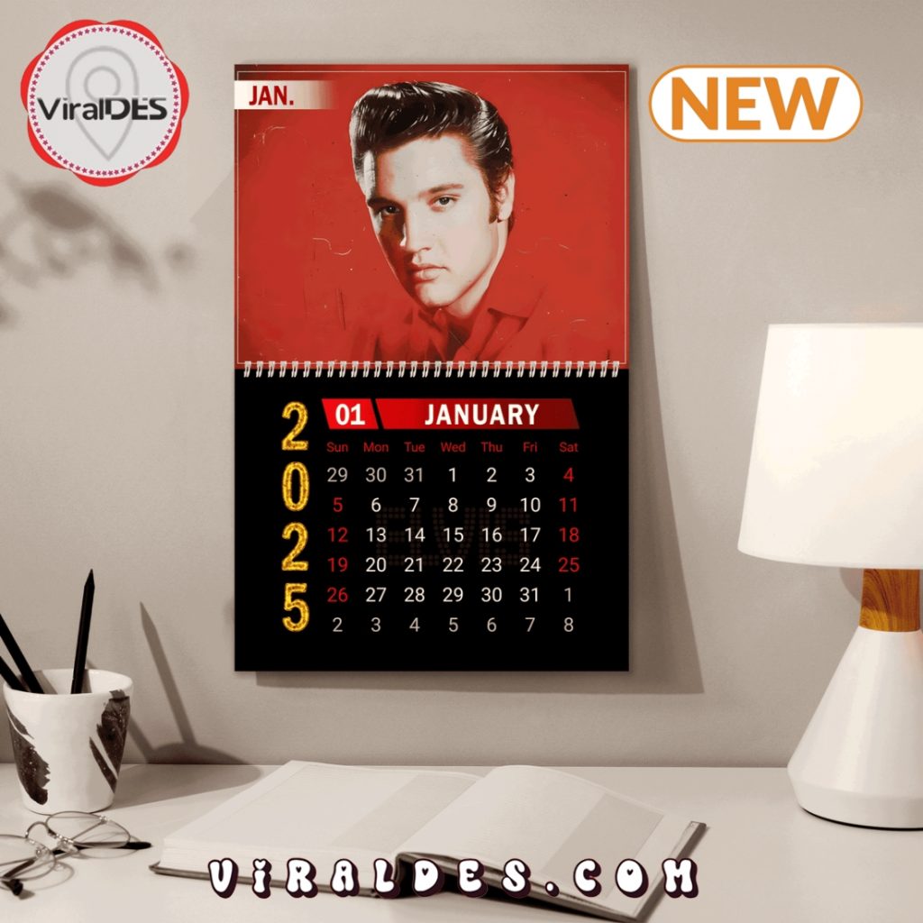 Elvis Presley On Stage 2025 New Year Calendar - Viraldes Store