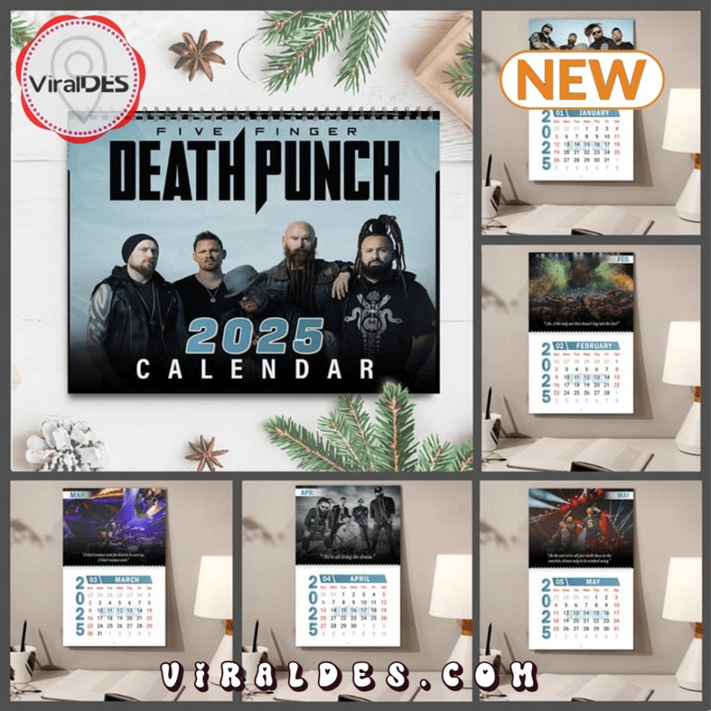 Five Finger Death Punch Band 2025 New Year Calendar - Viraldes Store