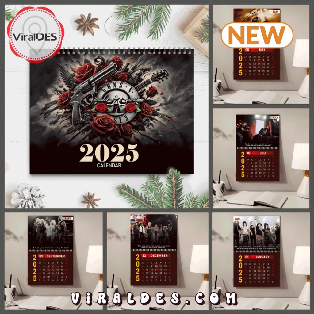 Guns N' Roses Rock Band 2025 New Year Calendar - Viraldes Store