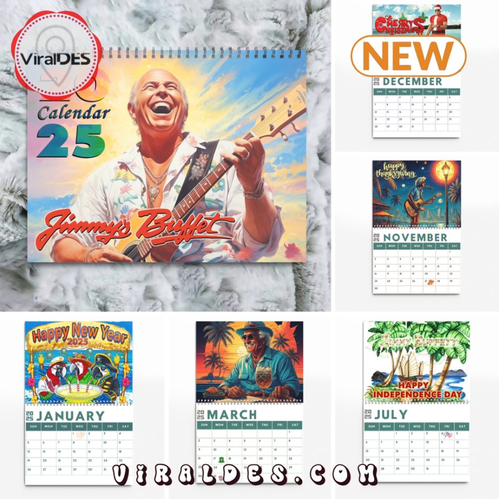 Jimmy Buffett Rock New Year 2025 Calendar - Viraldes Store