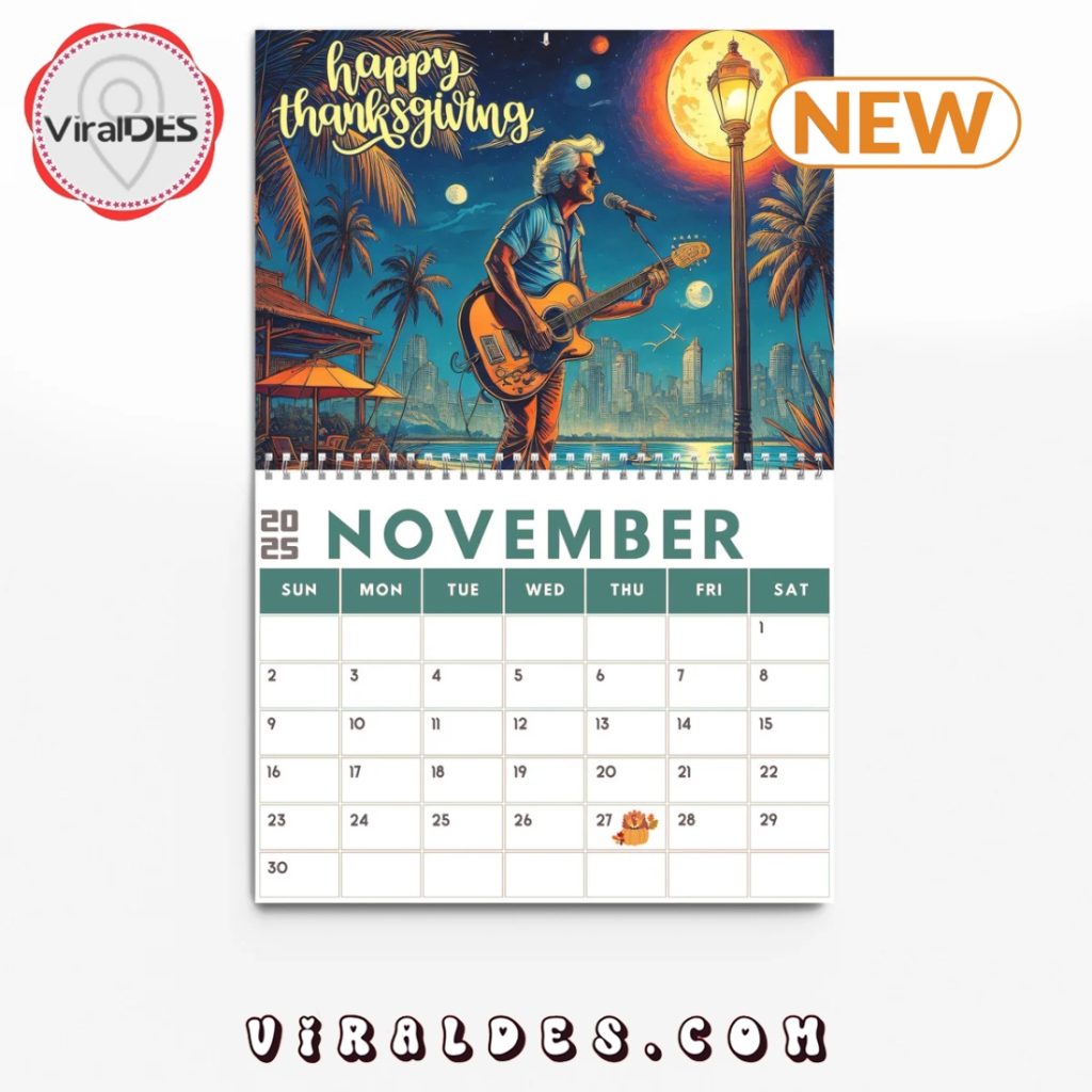 Jimmy Buffett Rock New Year 2025 Calendar - Viraldes Store