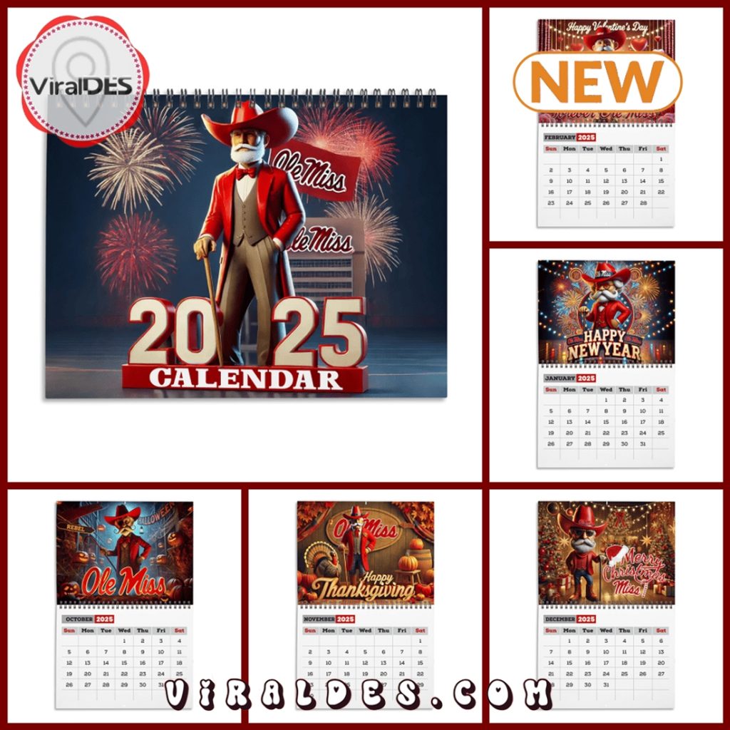 Ole Miss Rebels Football 2025 Calendar - Viraldes Store