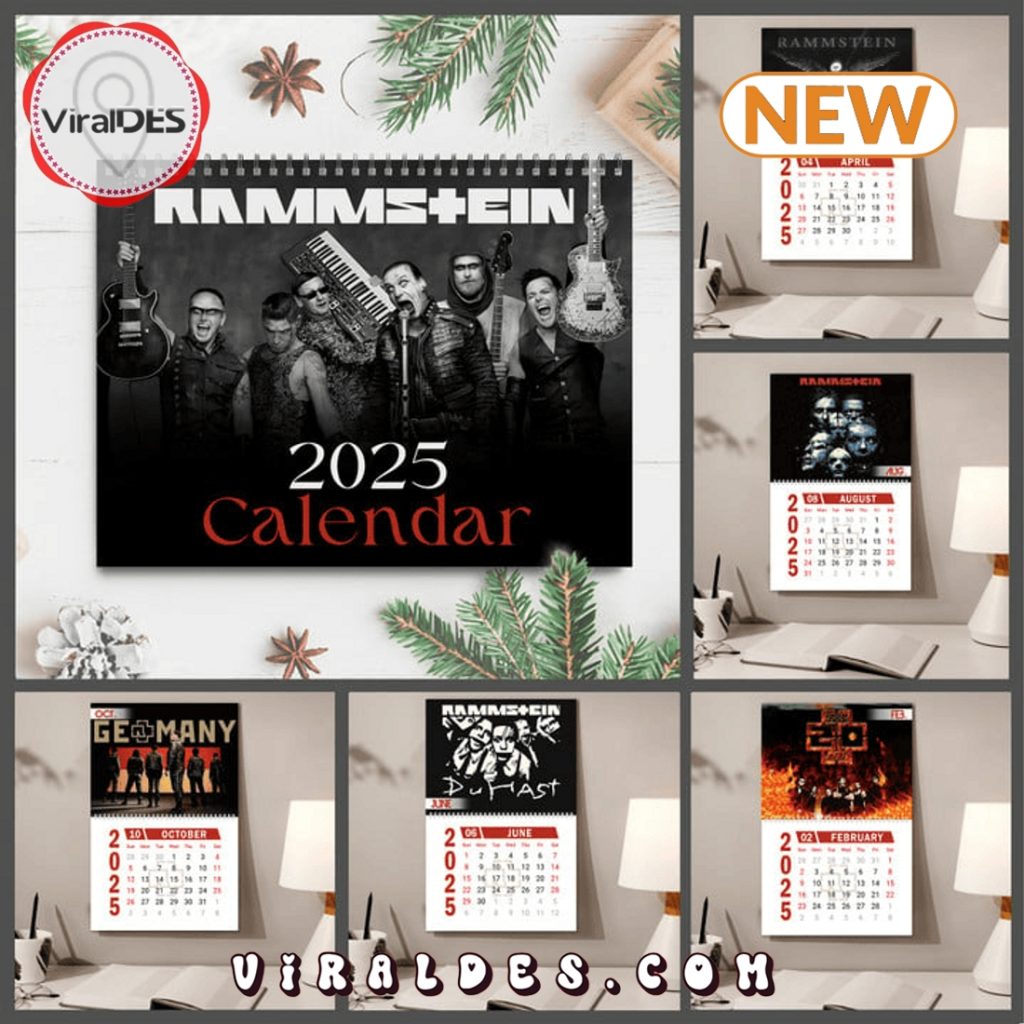 Rammstein Band 2025 New Year Calendar - Viraldes Store