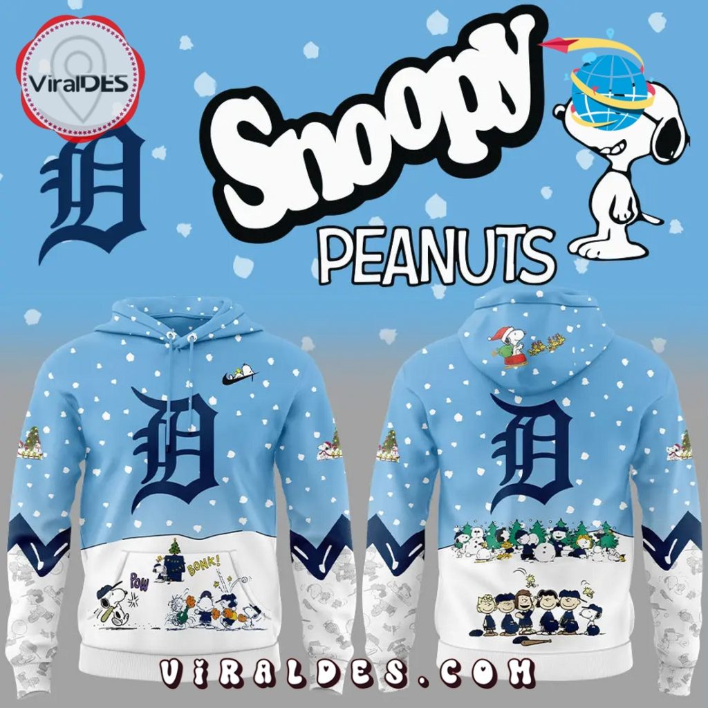 Detroit Tigers Peanuts & Snoopy 2025 Hoodie - Viraldes Store