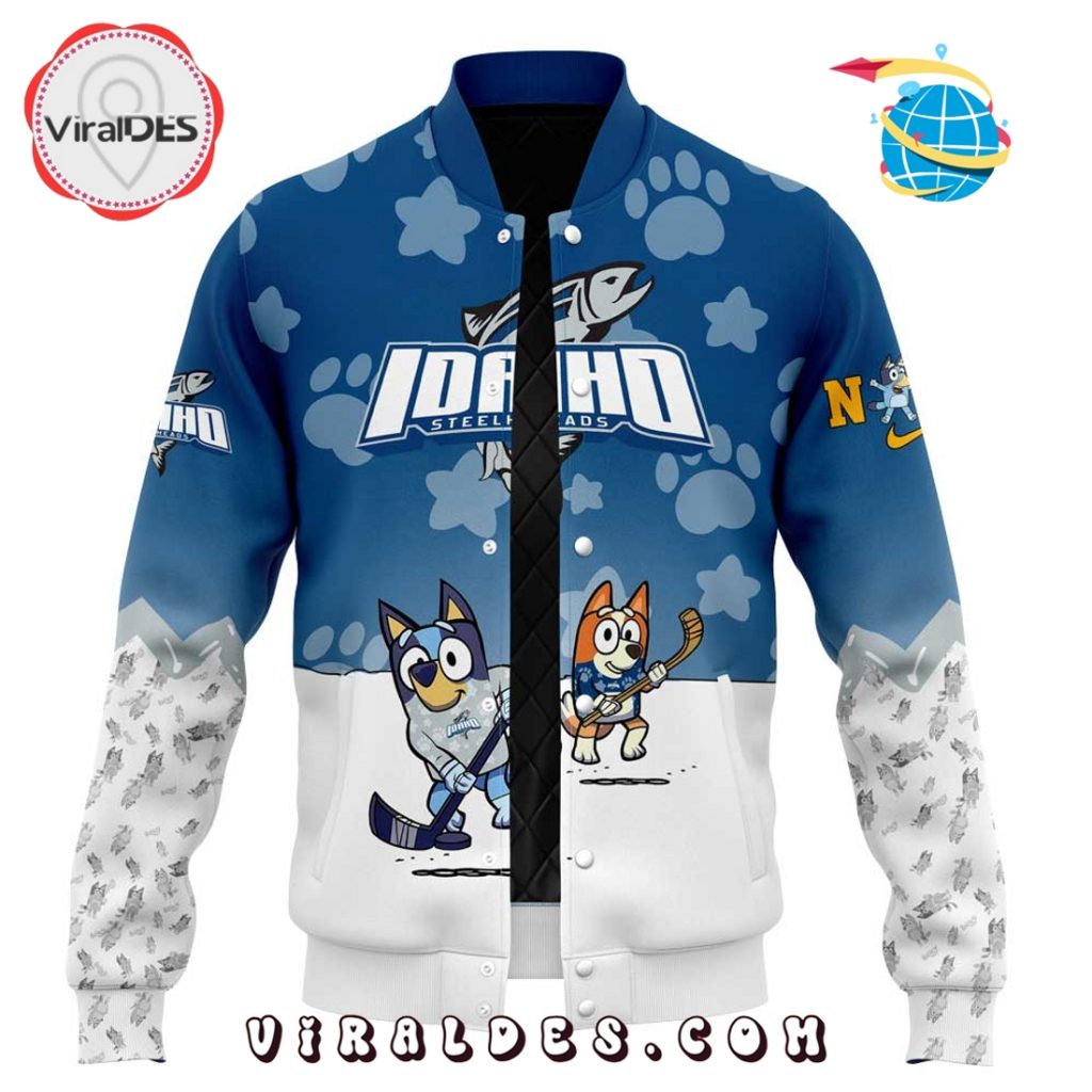 2025 Idaho Steelheads x Bluey and Bingo Baseball Jacket - Viraldes Store