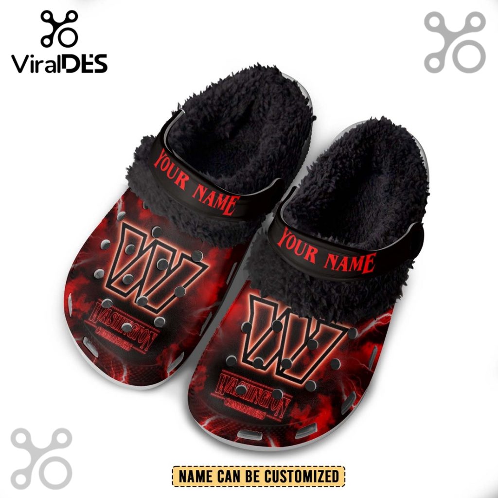 Washington Commanders x Stranger Things Fleece Crocs Crocband ...